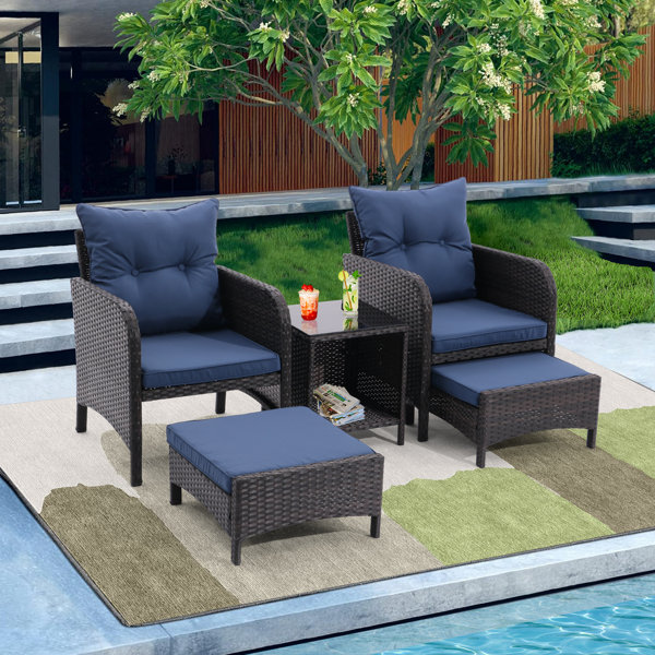 Latitude Run® Reyaan 4 - Person Outdoor Seating Group with Cushions | Wayfair